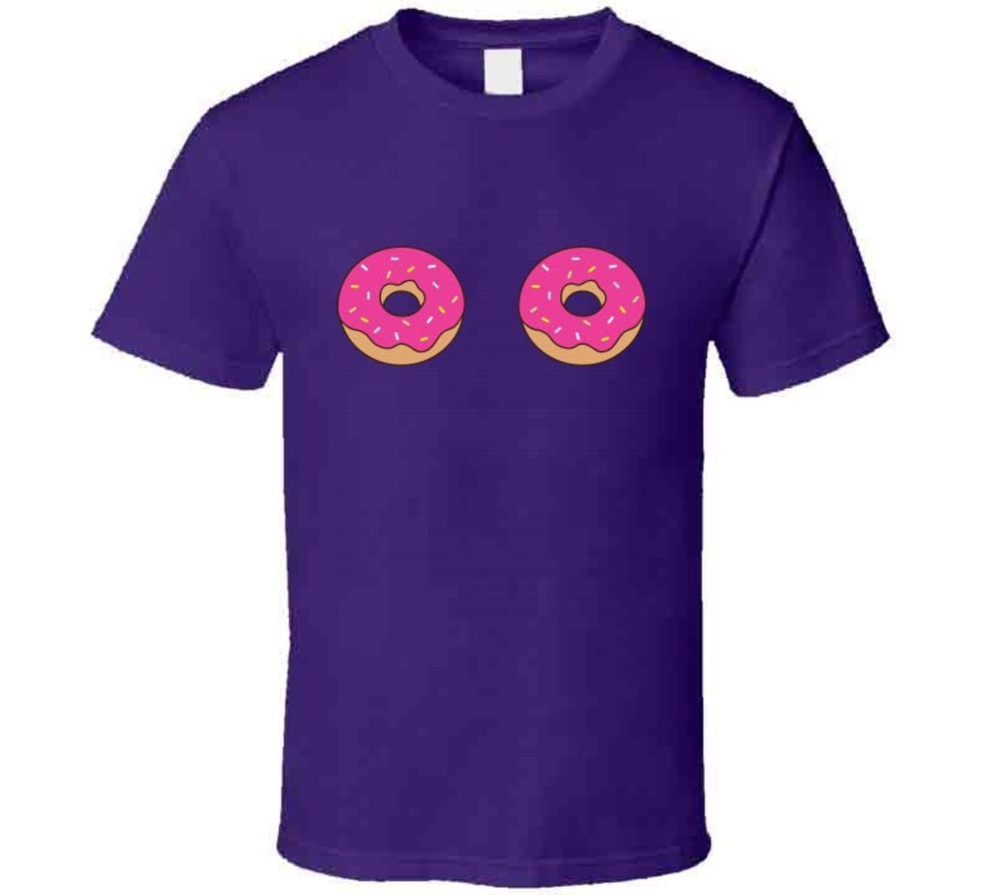 Double Donuts Funny Donut Boob Shirt - Etsy