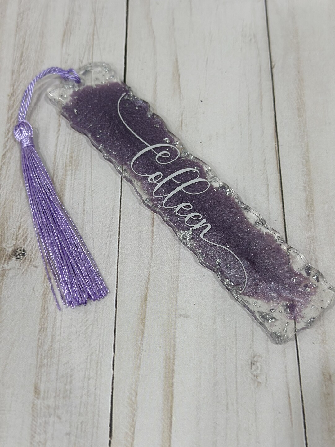 Personalized Resin Bookmark: Wavy Custom Name Bookmark - Etsy