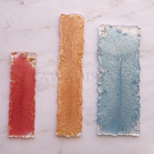 Wide Resin Bookmark: Wavy Personalized Bookmark With Tassel - Etsy