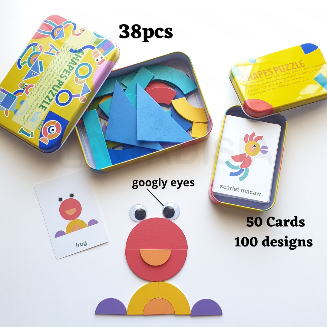 Animal Shapes Puzzle: Montessori Matching Game With Design Cards - Etsy