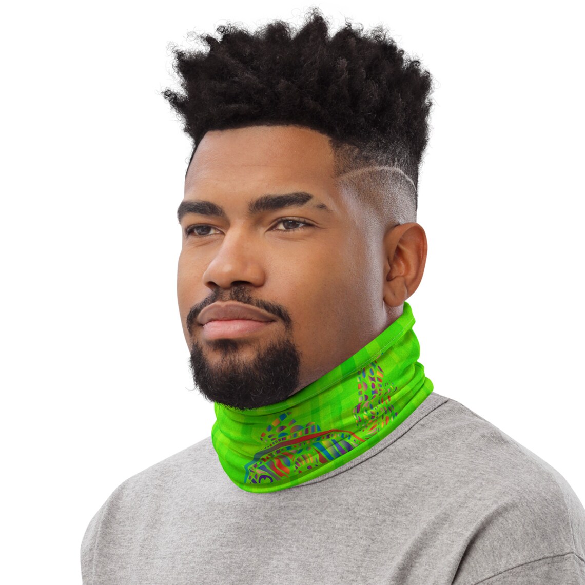 Fish Neck Gaiter Neon Green Multi-color Fish Neck Gaiter - Etsy