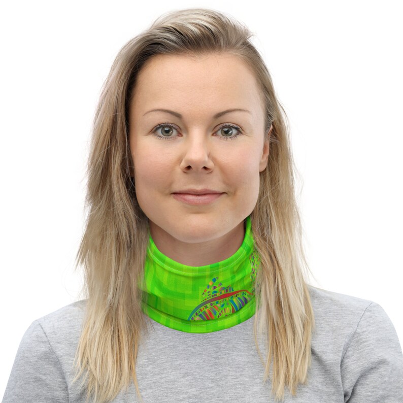 Fish Neck Gaiter Neon Green Multi-color Fish Neck Gaiter - Etsy