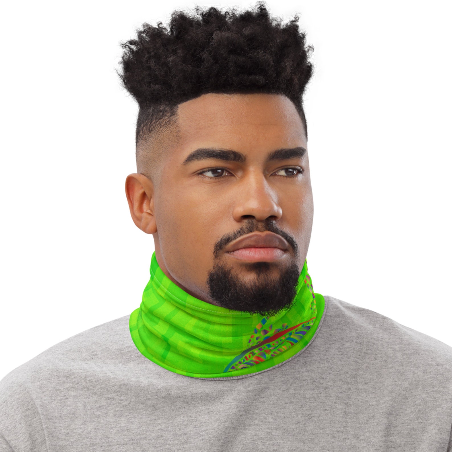 Fish Neck Gaiter Neon Green Multi-color Fish Neck Gaiter - Etsy