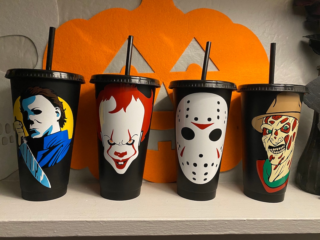Horror Themed Cups| Halloween Cold Cups| Halloween Cups| 24oz Cold ...