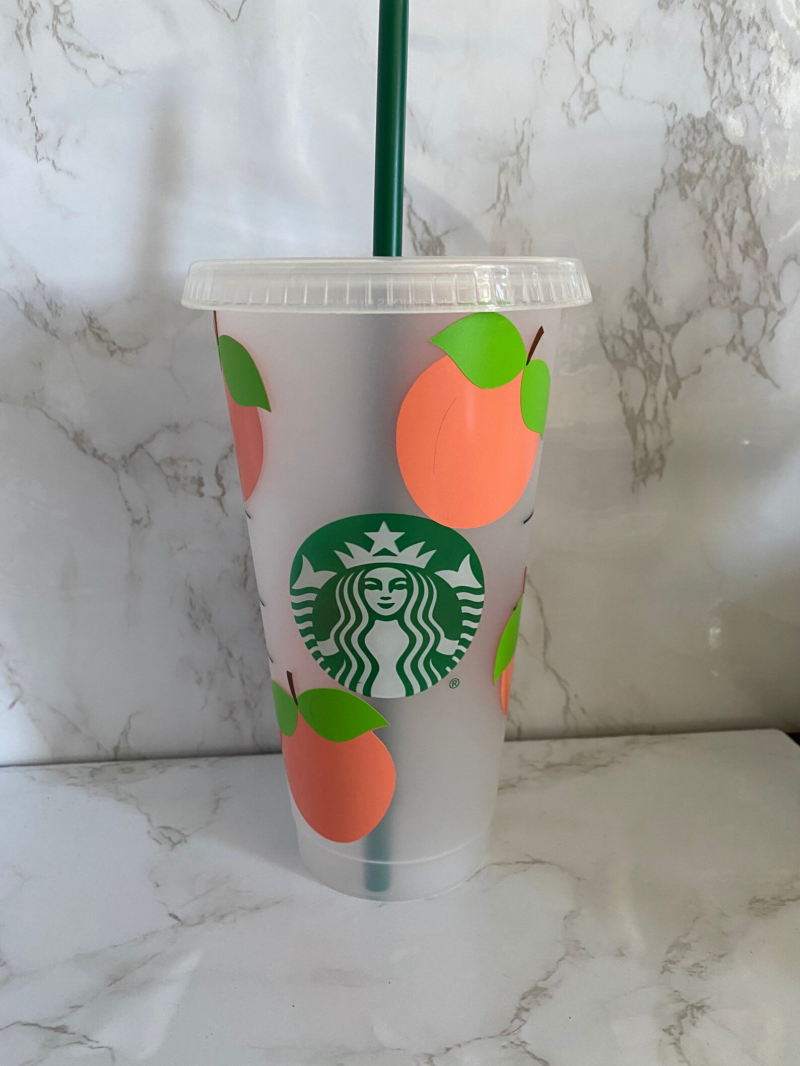 Peach Cup Peaches Water Bottle Water Cup Water Tumbler | Etsy