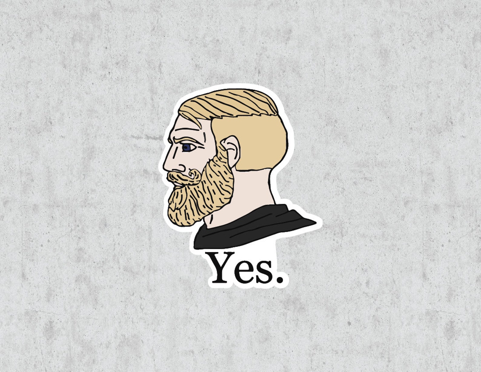 Chad Bearded Nordic Gamer Meme Sticker Various Sizes | Etsy