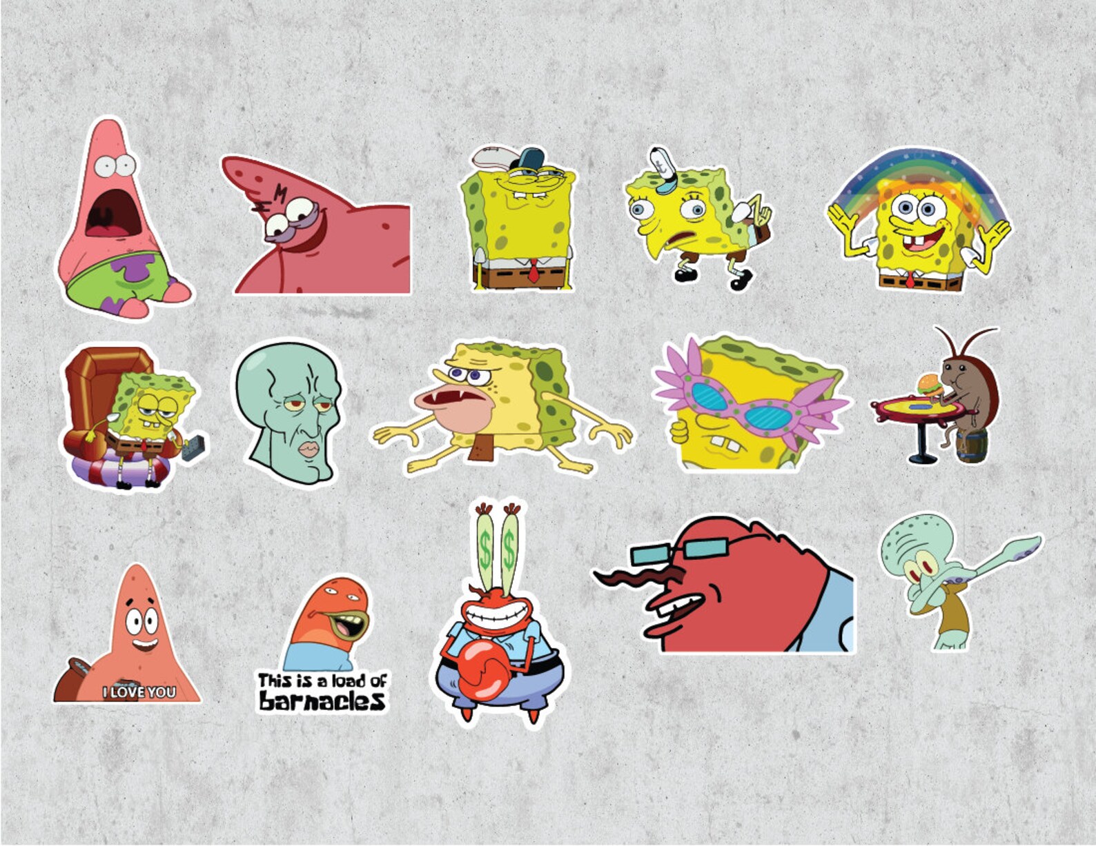 Cartoon Meme Sticker Bundle Tumbler Stickers Laptop | Etsy