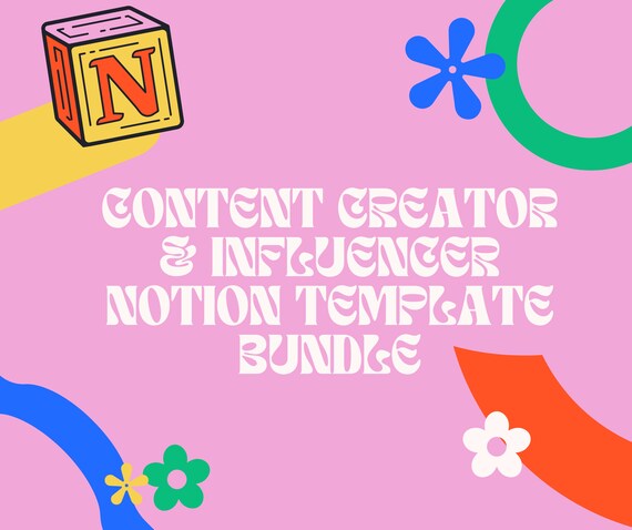 Content Creator & Influencer Notion Template Bundle - Etsy