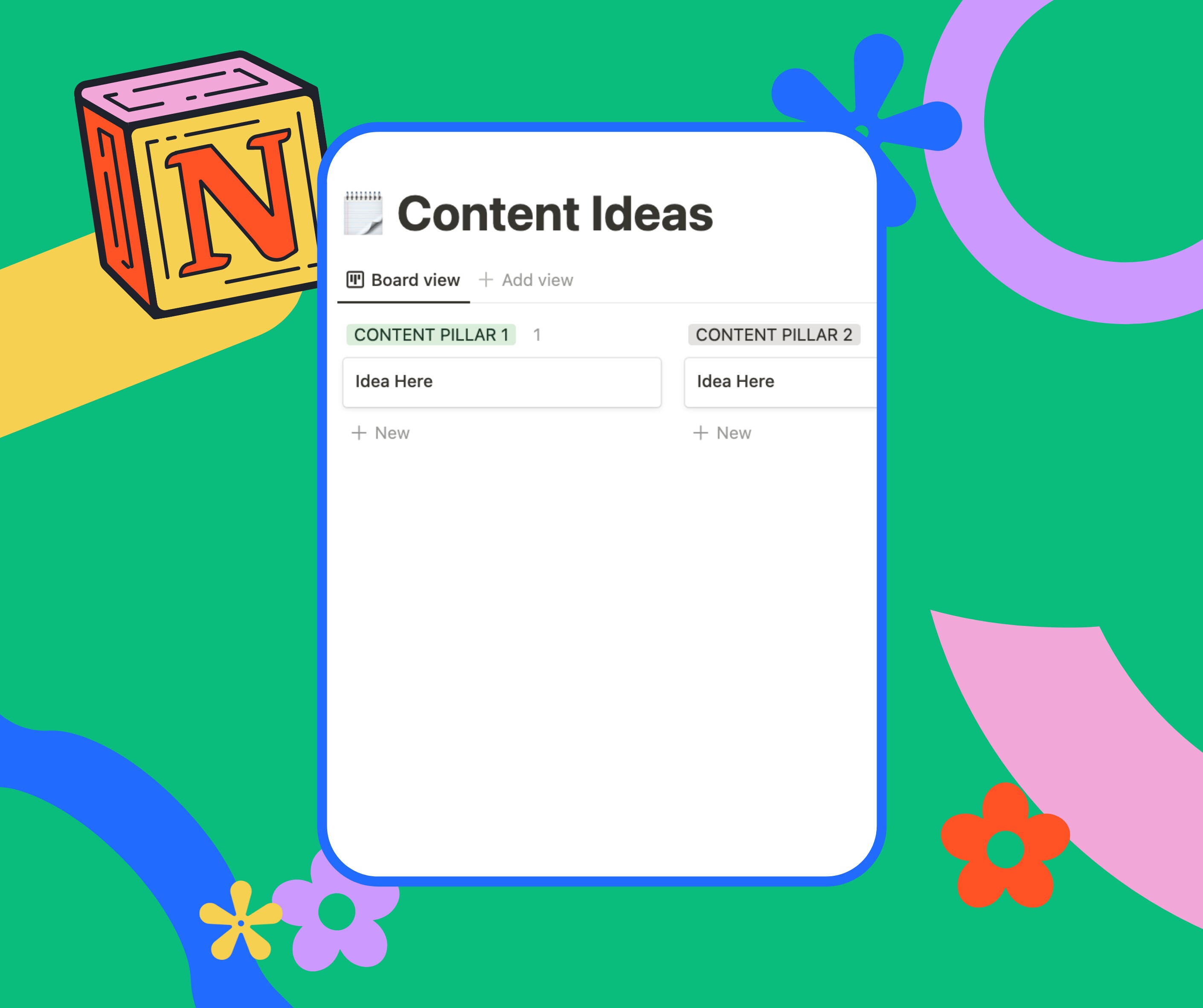 Notion Content Ideas Template Content Creators |microinfluencers ...