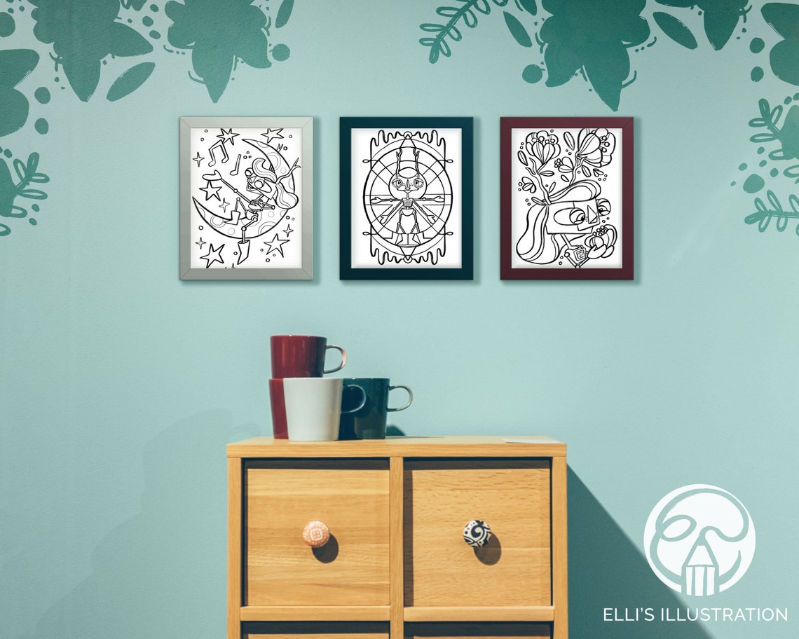 Coloring Page | Robot Pihka is My Name | Printable | Instant Download ...