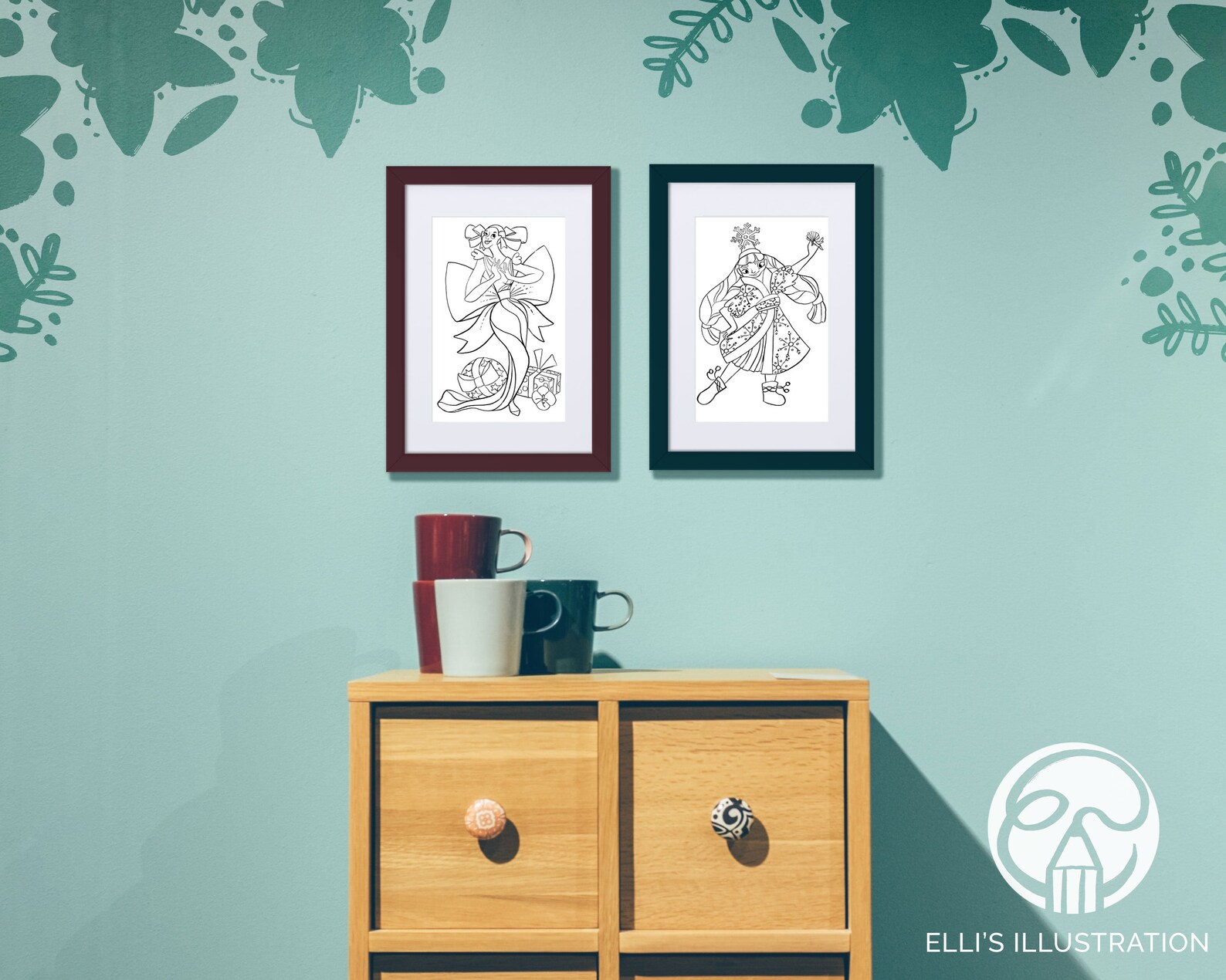 Coloring Page Fashionista | Printable | DIY Frozen | Scandinavian ...