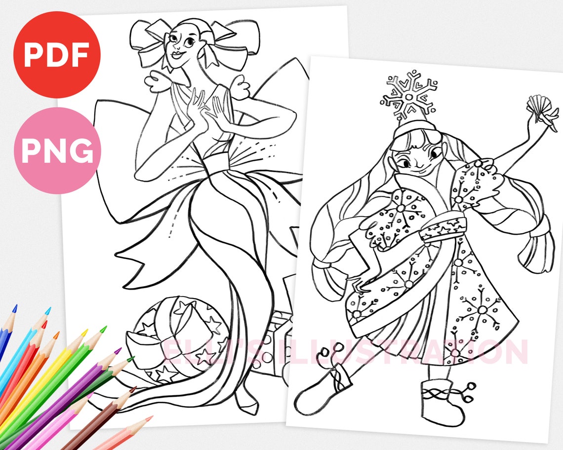 Coloring Page Fashionista | Printable | DIY Frozen | Scandinavian ...