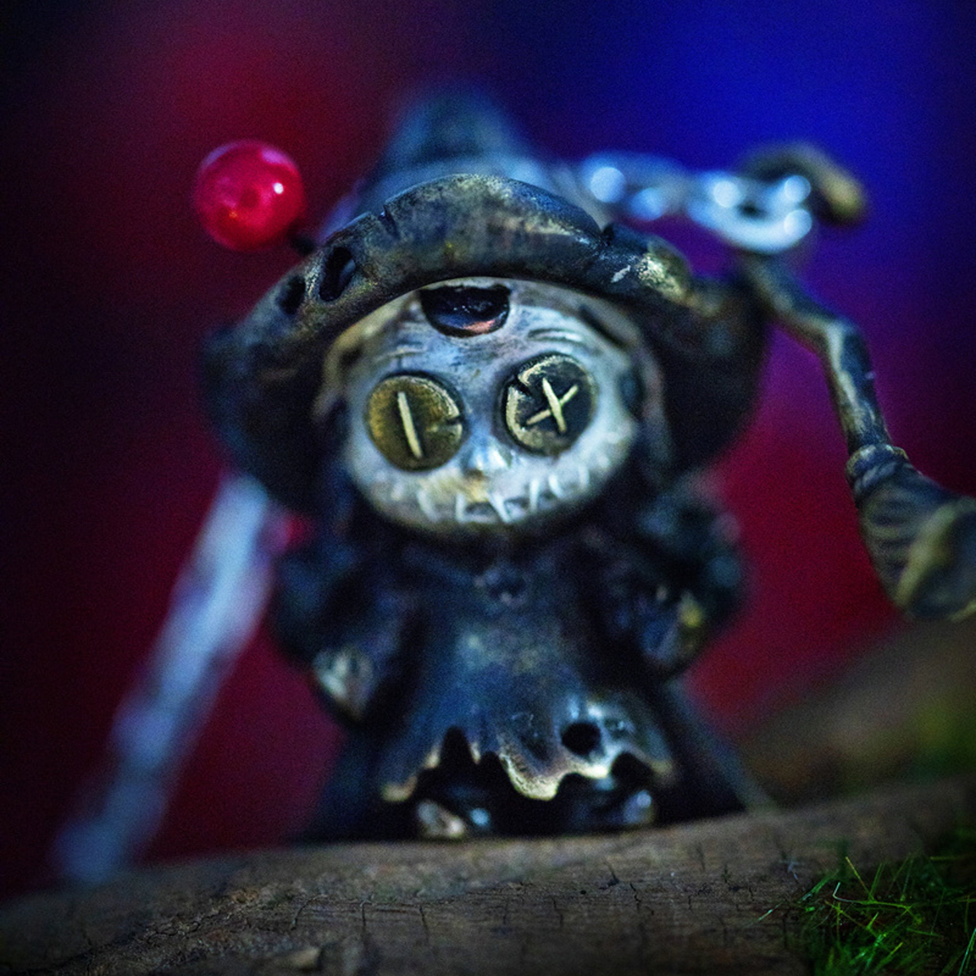 Voodoo witch with movable joints necklace for girl or boy | Etsy