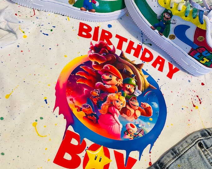 Mario Outfit, Super Mario Bros Outfit , Mario and Luigi Birthday Outfit ...