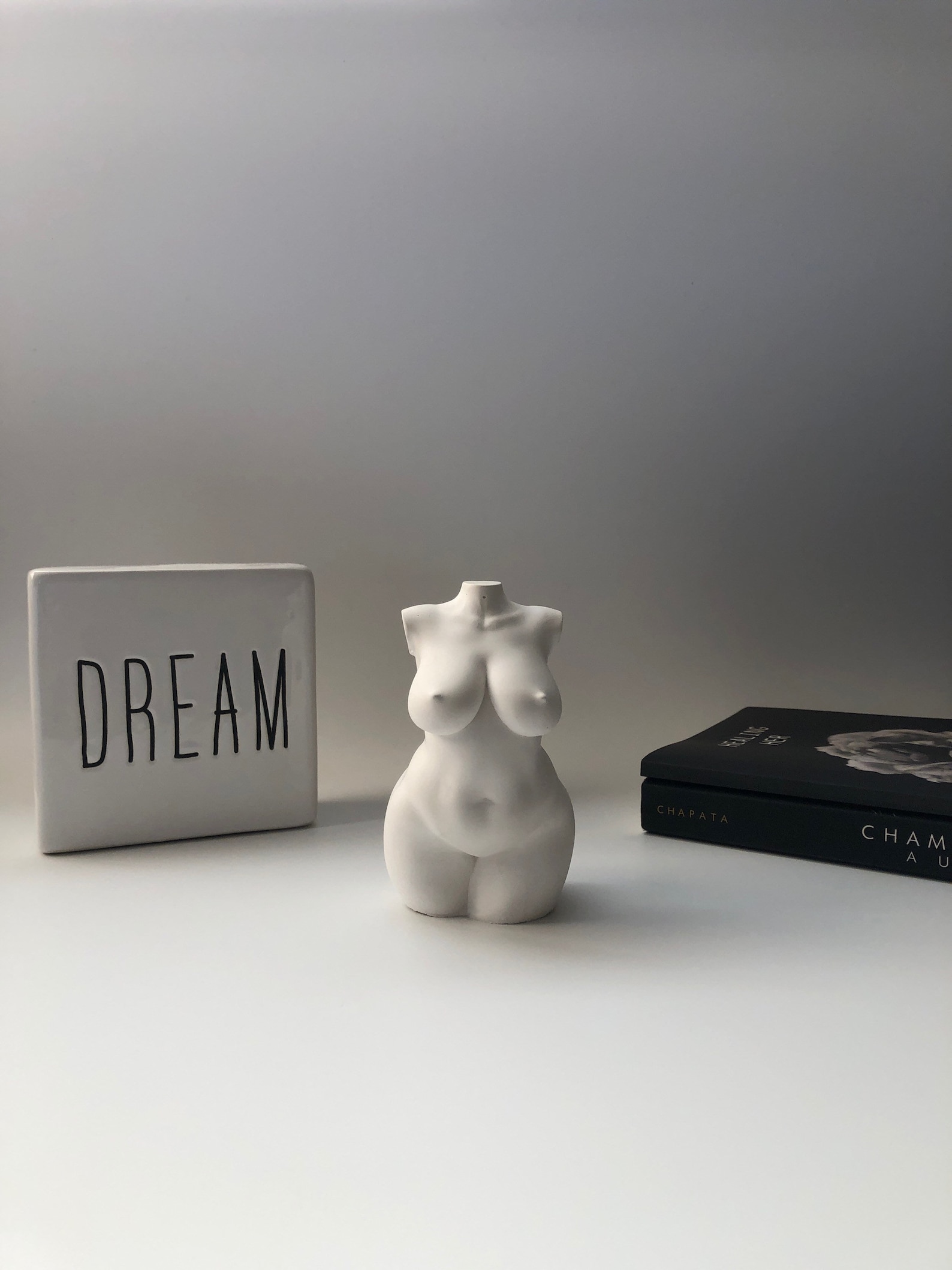 Curvy Plus Size Goddess Torso Statue Body Sculpture Etsy