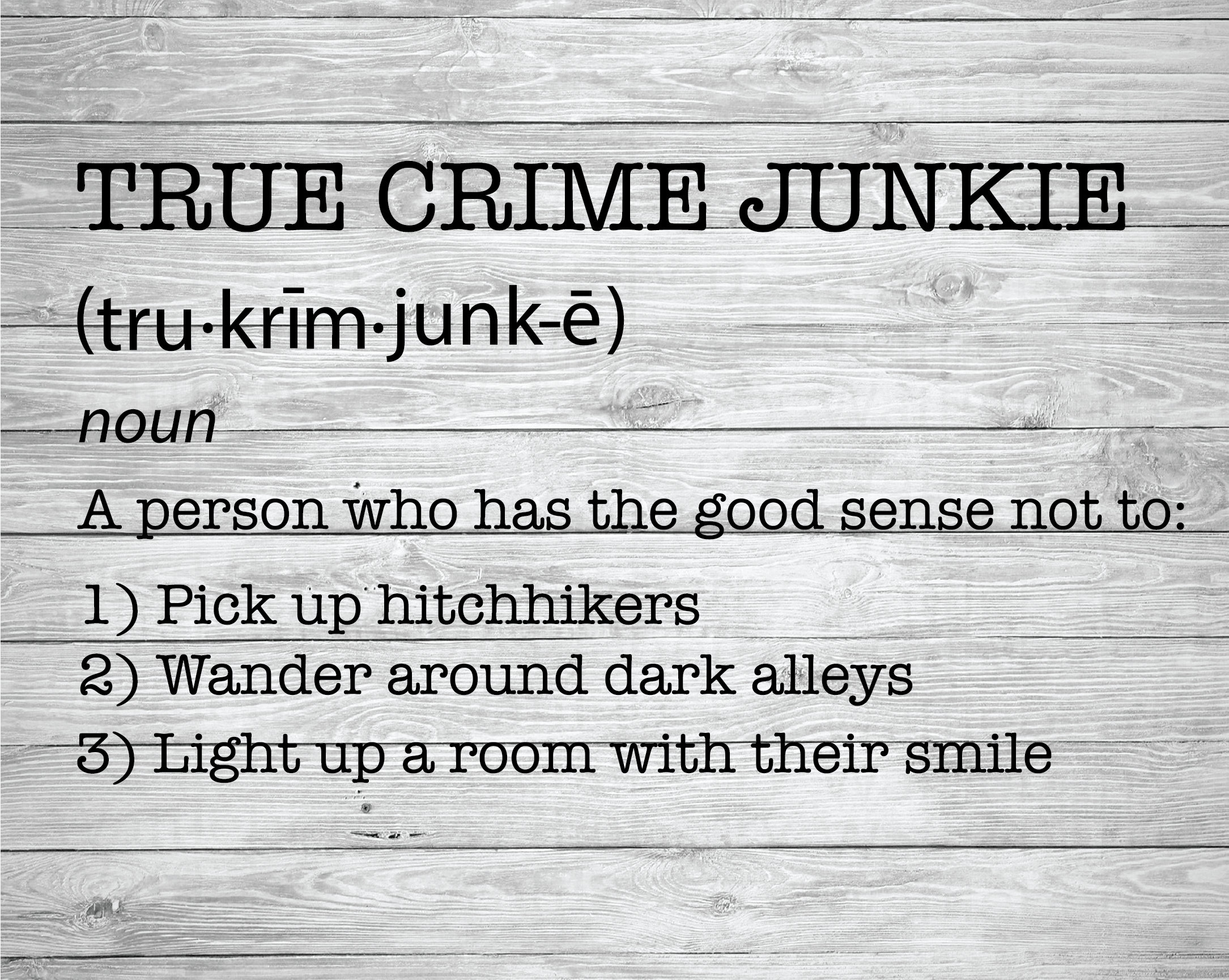 True Crime Junkie Definition - True Crime SVG - True Crime Gifts ...