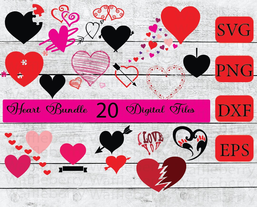 Heart Bundle SVG- Valentine SVG -valentines Bundle - Valentines Day ...