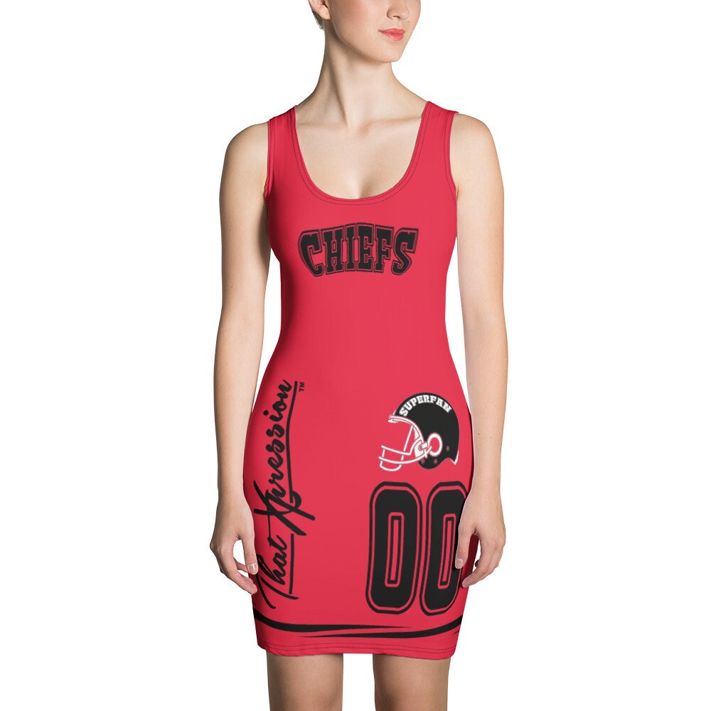 Kansas City Themed Superfan Chiefs Dress by Thatxpression - Etsy