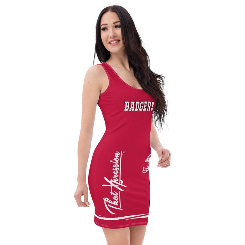 Thatxpression Badgers Themed Fan Apparel Fitted Dress - Etsy