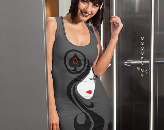 Queen Of Spades Qos Adult Hot Wife Lifestyle Fitted Racerback Dress Etsy