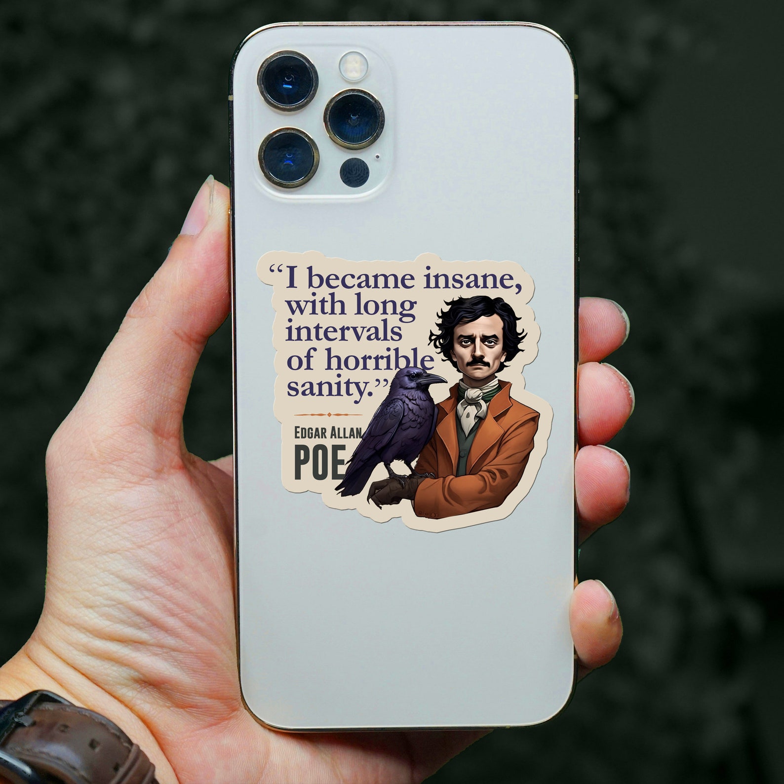 Edgar Allan Poe “insanity Quote” 3” Custom Die Cut Vinyl Sticker - Etsy