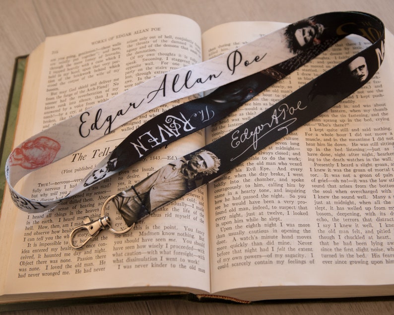 Writer Edgar Allan Poe Lanyard Raven ID Nevermore Badge - Etsy