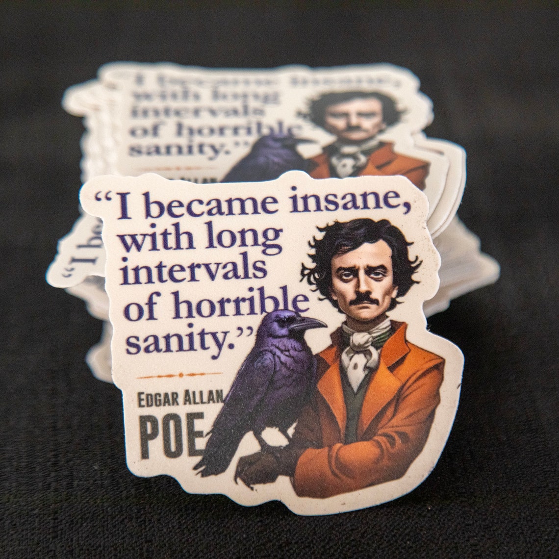 Edgar Allan Poe “insanity Quote” 3” Custom Die Cut Vinyl Sticker - Etsy
