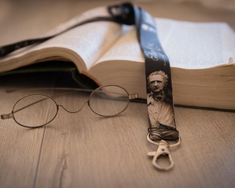 Writer Edgar Allan Poe Lanyard Raven ID Nevermore Badge - Etsy