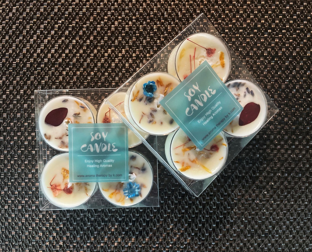 Aroma Therapy Soy Tea Light Set of 4 - Etsy