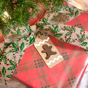GINGERBREAD MAN Christmas Gift Tags - Customizable Set of 5 or Set of ...