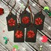 Poinsettia Christmas Gift Tags - Customizable Set of 5 or Set of 10 3-D ...
