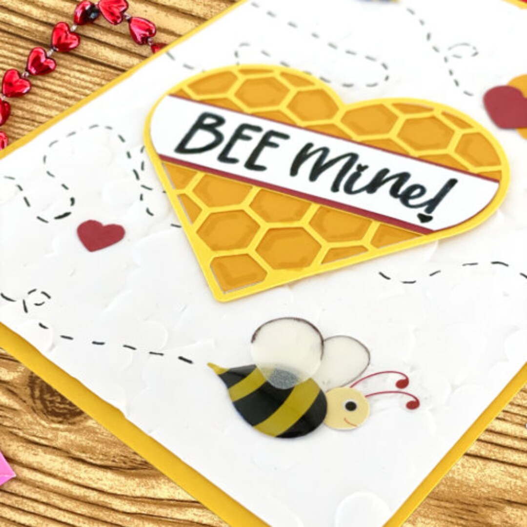 BEE Mine Valentine Honey Bee Valentines Day Card Thoughtful Handmade ...