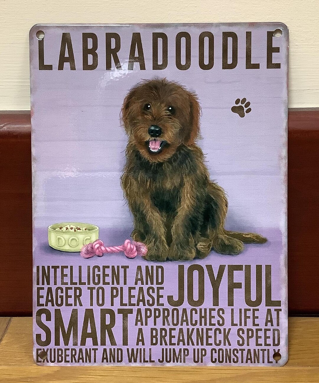 Labradoodle Vintage Style Metal Wall Hanging Dog Sign - Etsy