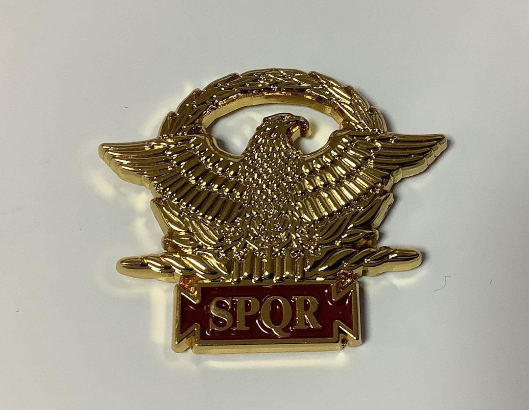 Stunning Roman SPQR Enamelled Pin Badge (W) - Etsy