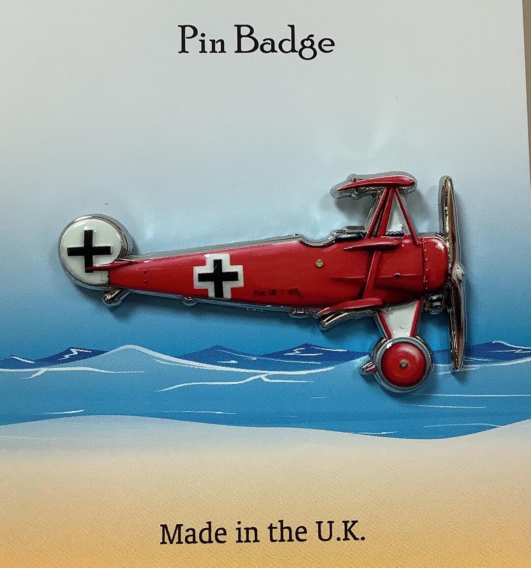 The Red Baron Fokker Tri-plane Metal Pin Badge (W) - Etsy
