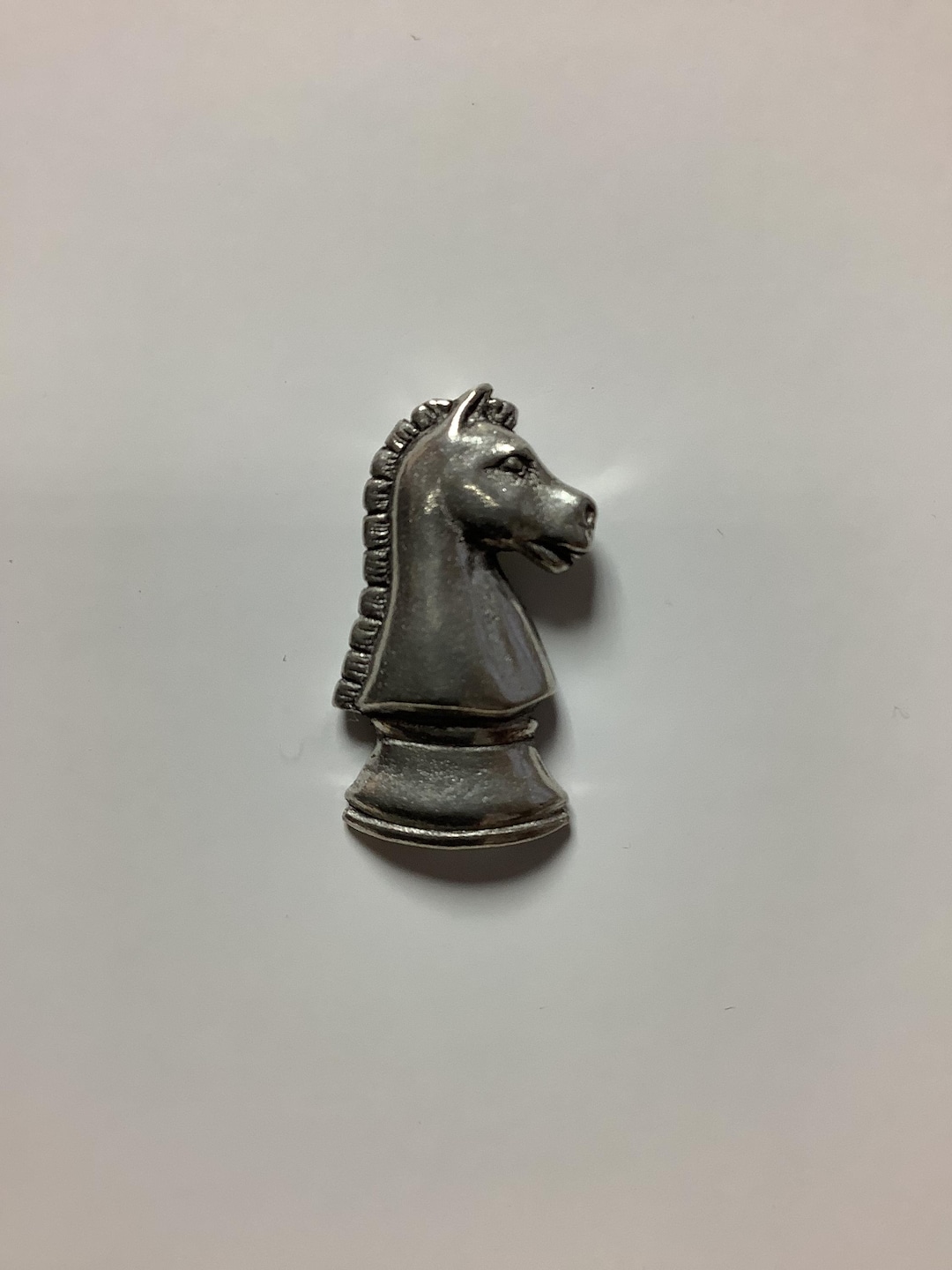 Knight Chess Piece Silver Pewter Pin Badge (P) - Etsy