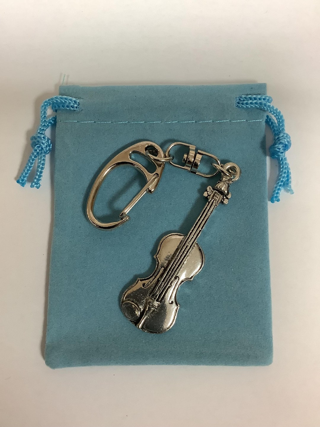 Violin Quality Silver Pewter Chunky Keyring (P) - Etsy