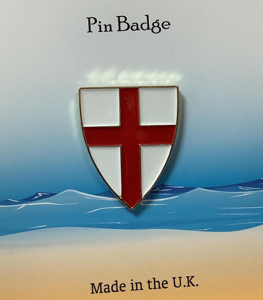 Medieval St George Cross Shield Enamelled Metal Pin Badge (W) - Etsy