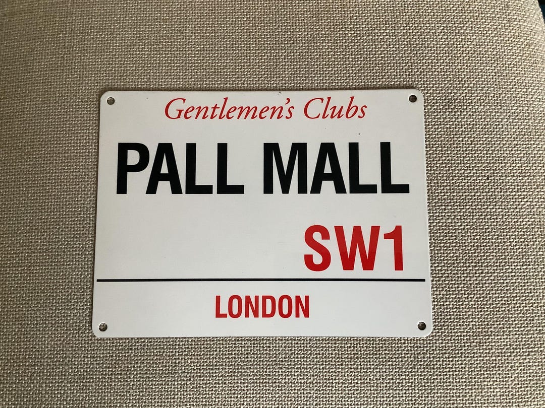Pall Mall - Vintage Style Metal Wall Hanging Street Sign - Etsy