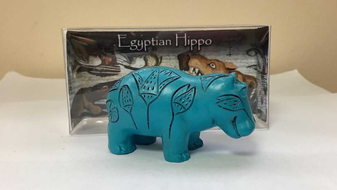 Mini Egyptian Hippo / Hippopotamus Statue (W) - Etsy