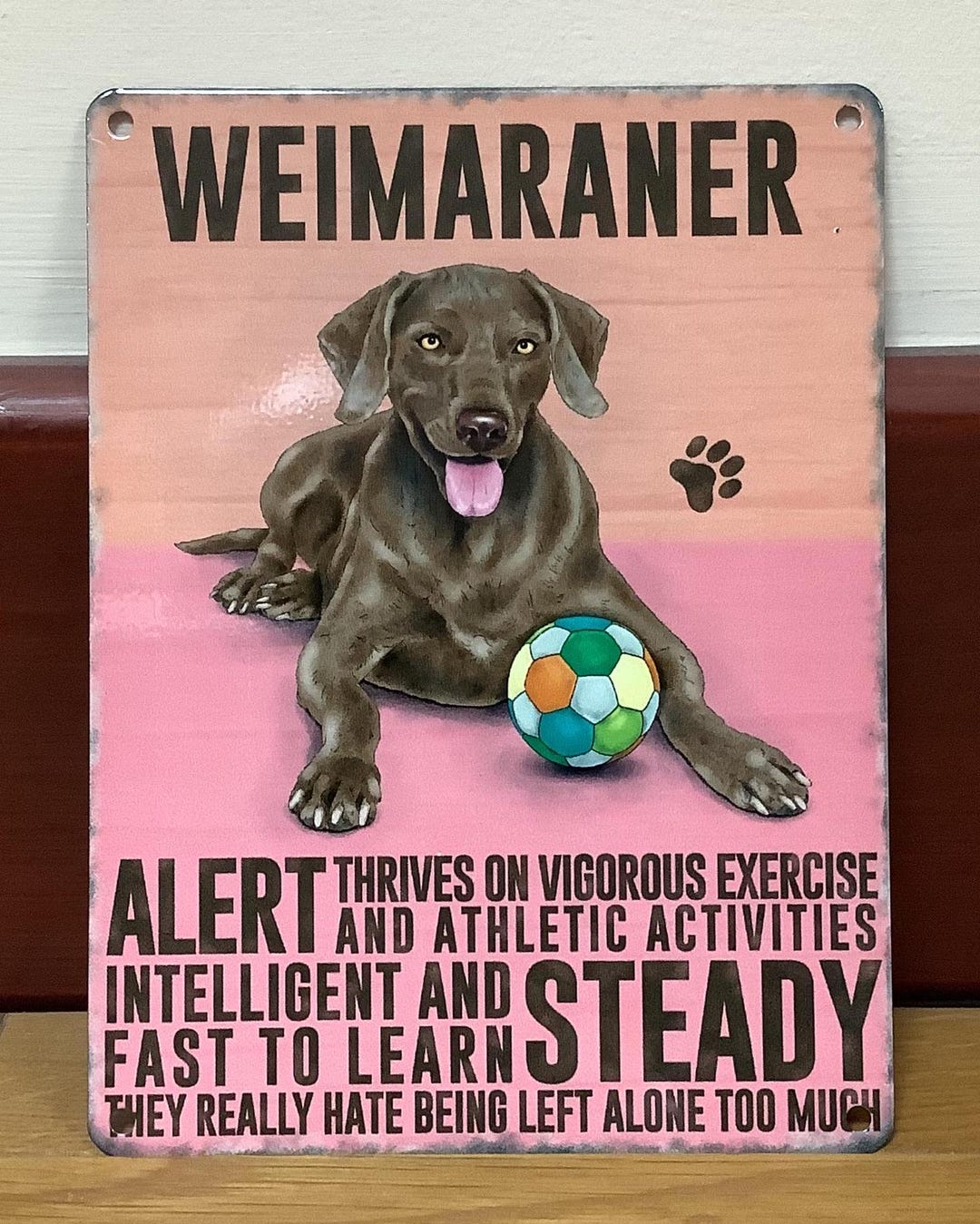 Weimaraner - Vintage Style Metal Wall Hanging Dog Sign - Etsy