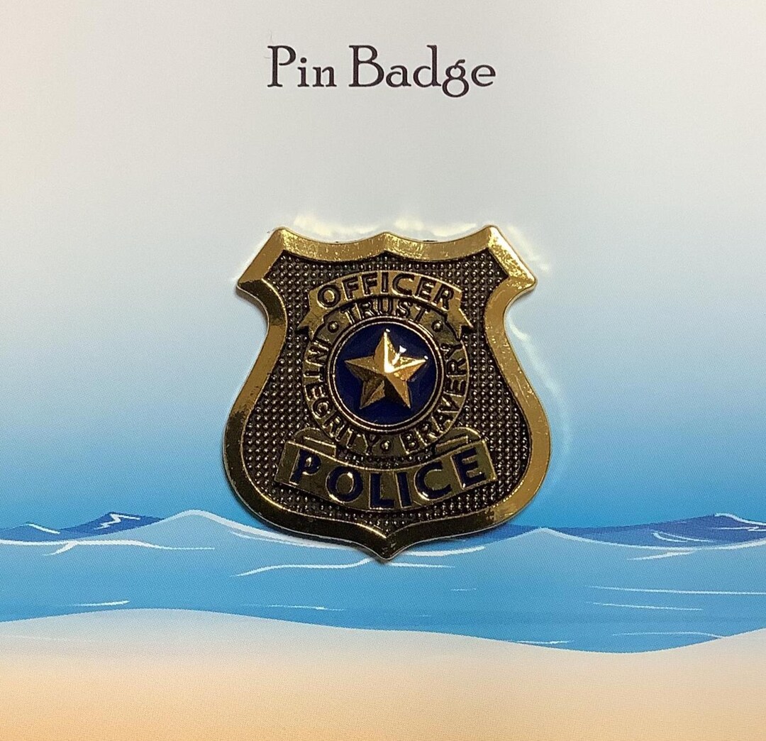 Police Metal Shield Pin Badge - Etsy