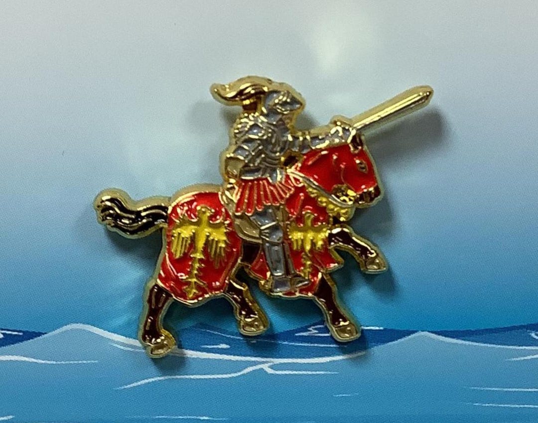 Medieval Jousting Knight Enamel and Metal Pin Badge (W) - Reduced - Etsy