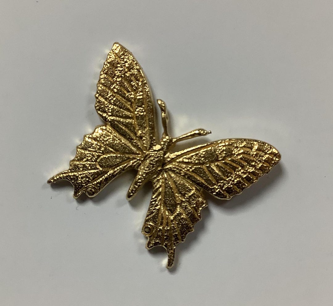 Swallowtail Butterfly Gold Plated Pewter Pin Badge (W) - Etsy