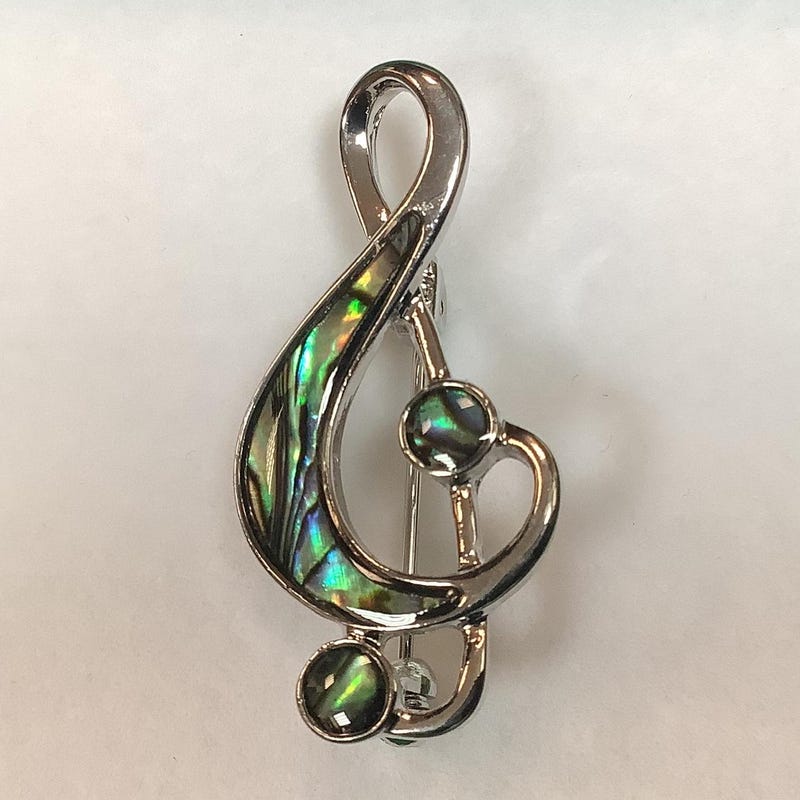 Treble Clef Brooch - Etsy UK