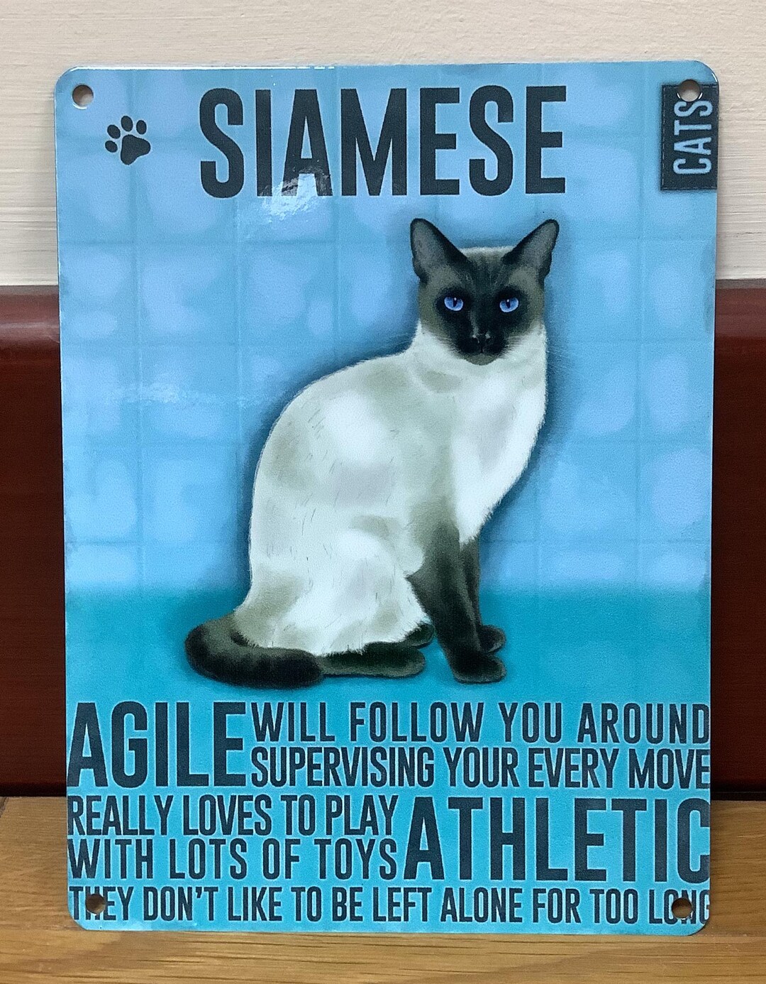 Siamese Cat - Vintage Style Metal Wall Hanging Sign - Etsy
