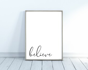 Believe Wall Art - Etsy UK