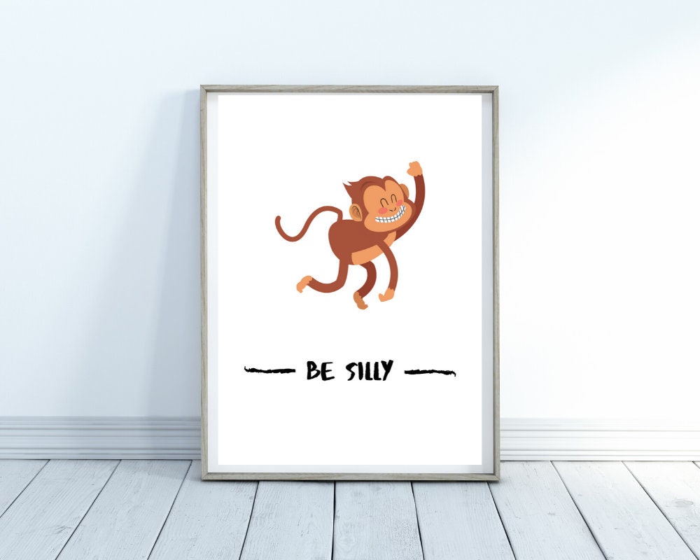 Be Silly Wall Art Print ideal for a children's bedroom or | Etsy