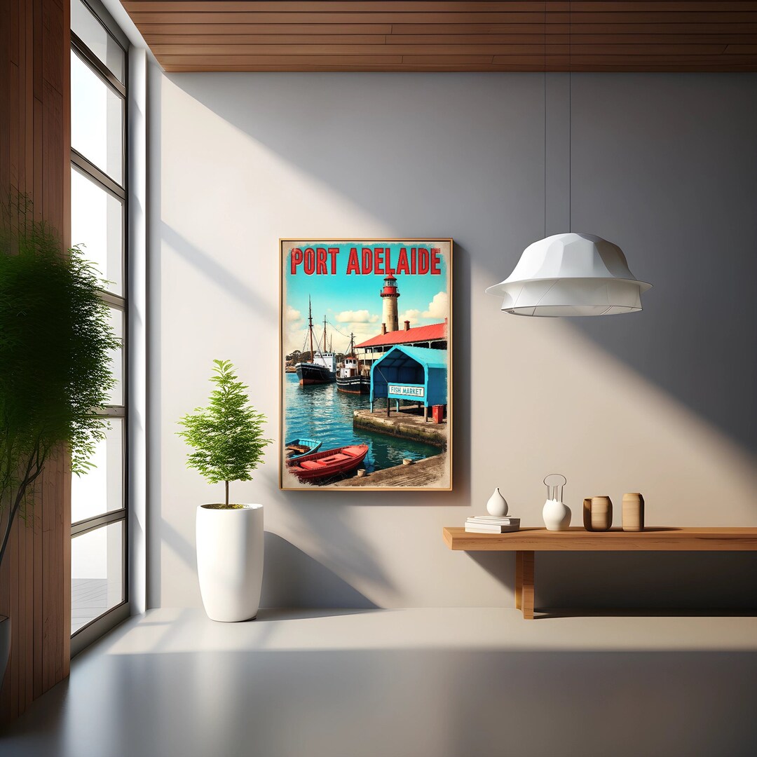 Vintage Port Adelaide Poster Stunning Maritime Artwork 28 X 40 Inch ...
