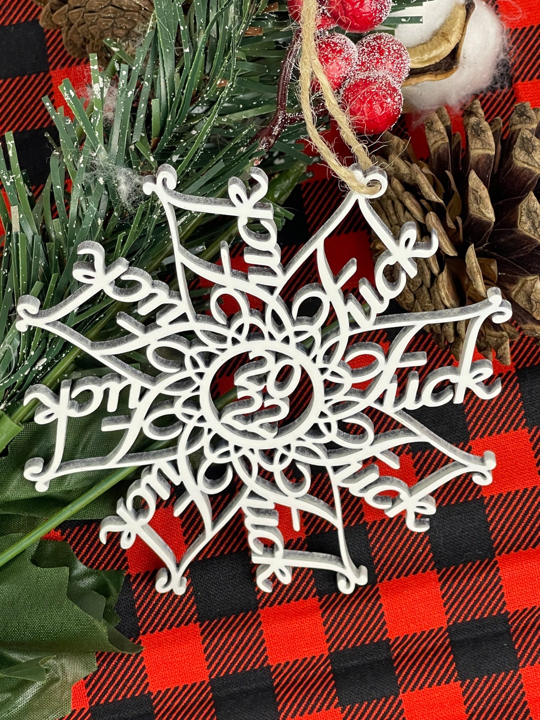 2022 Fckflake Ornament Curse Word Snowflake Ornament - Etsy